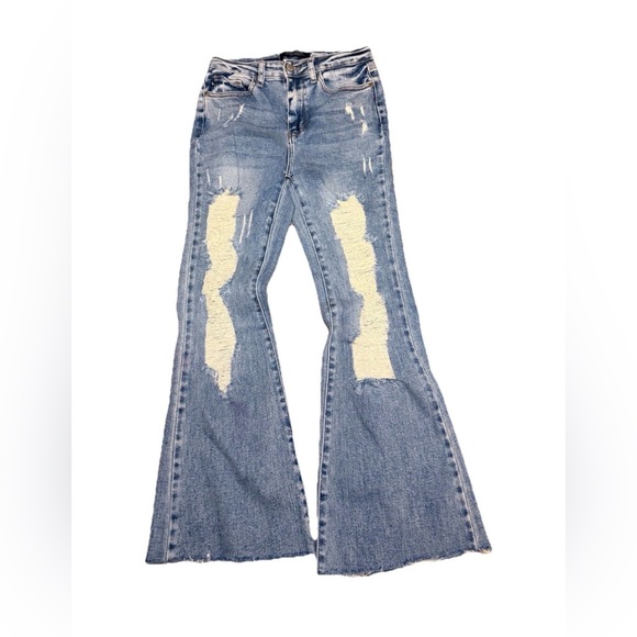 Judy Blue | Jeans | Judy Blue Light Blue Distressed Flare Jeans | Poshmark